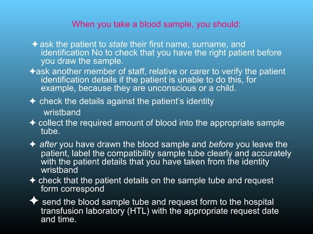 Safe blood transfusion practices and policy of hospital | PPT | First ...