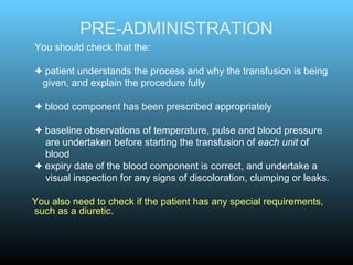 Safe blood transfusion practices and policy of hospital | PPT