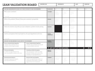 Lean Validation Workshop | PDF
