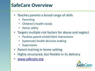 Prevention Child Maltreatment: SafeCare Parent Training Program | PPT