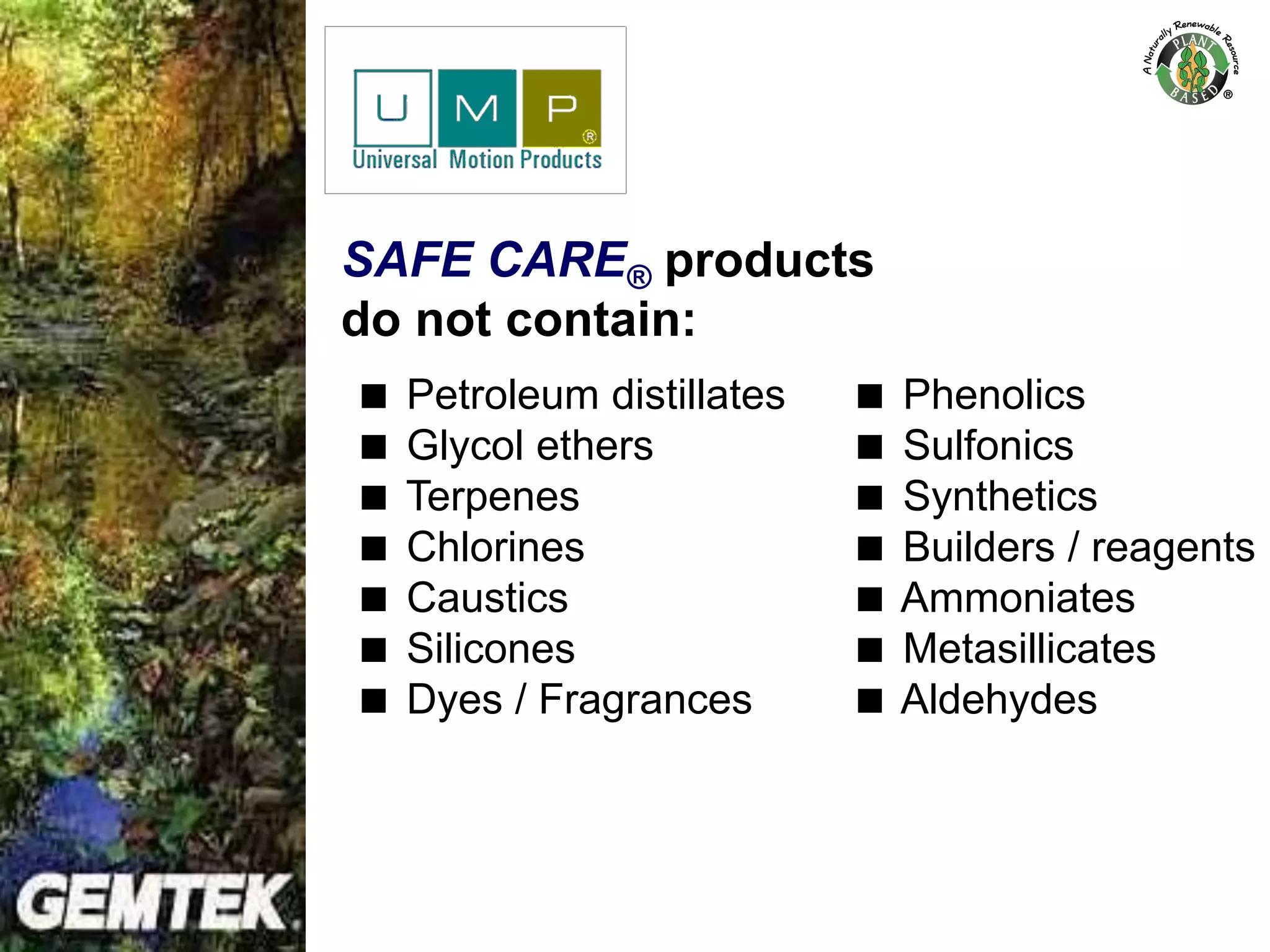 UMP Safe care presentation english | PPTX