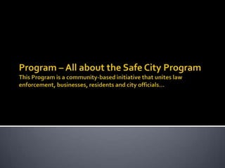 Safe City 1.0 | PPTX