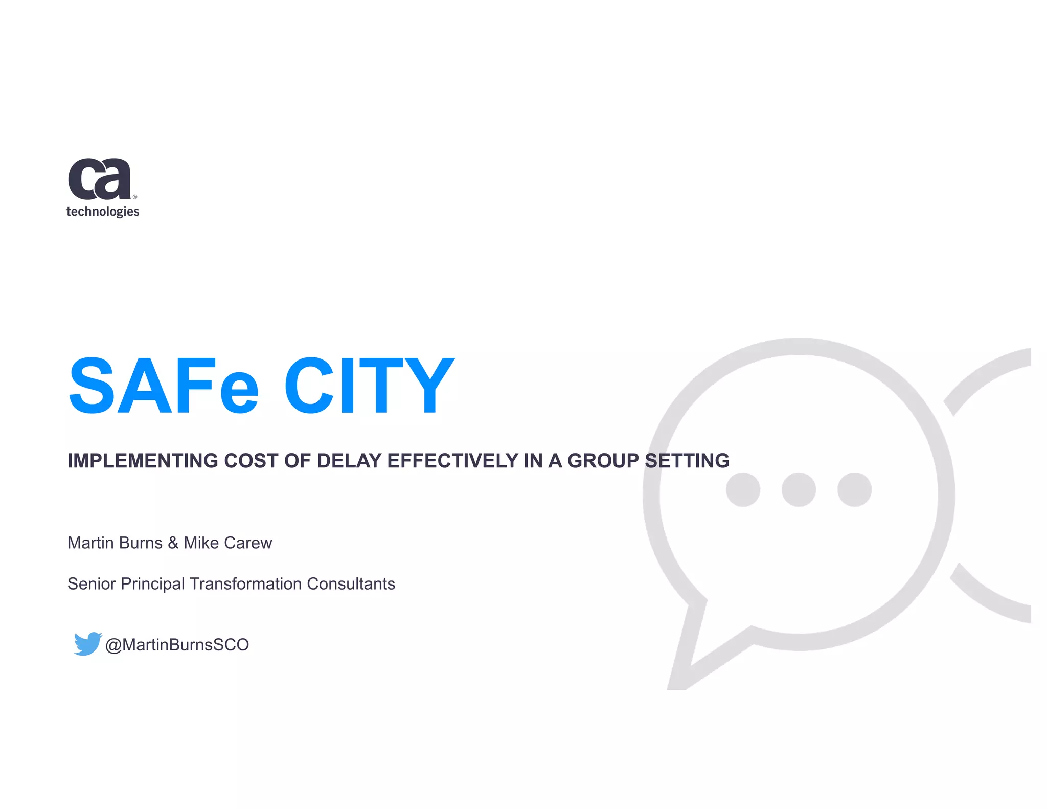 SAFe City, Agile in the City Bristol | PPT
