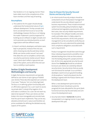 SAFECode’s latest “Software Security Guidance for Agile Practitioners ...