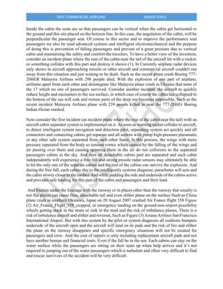 Safe commercial airplane with separable cabins | PDF | Air Travel ...