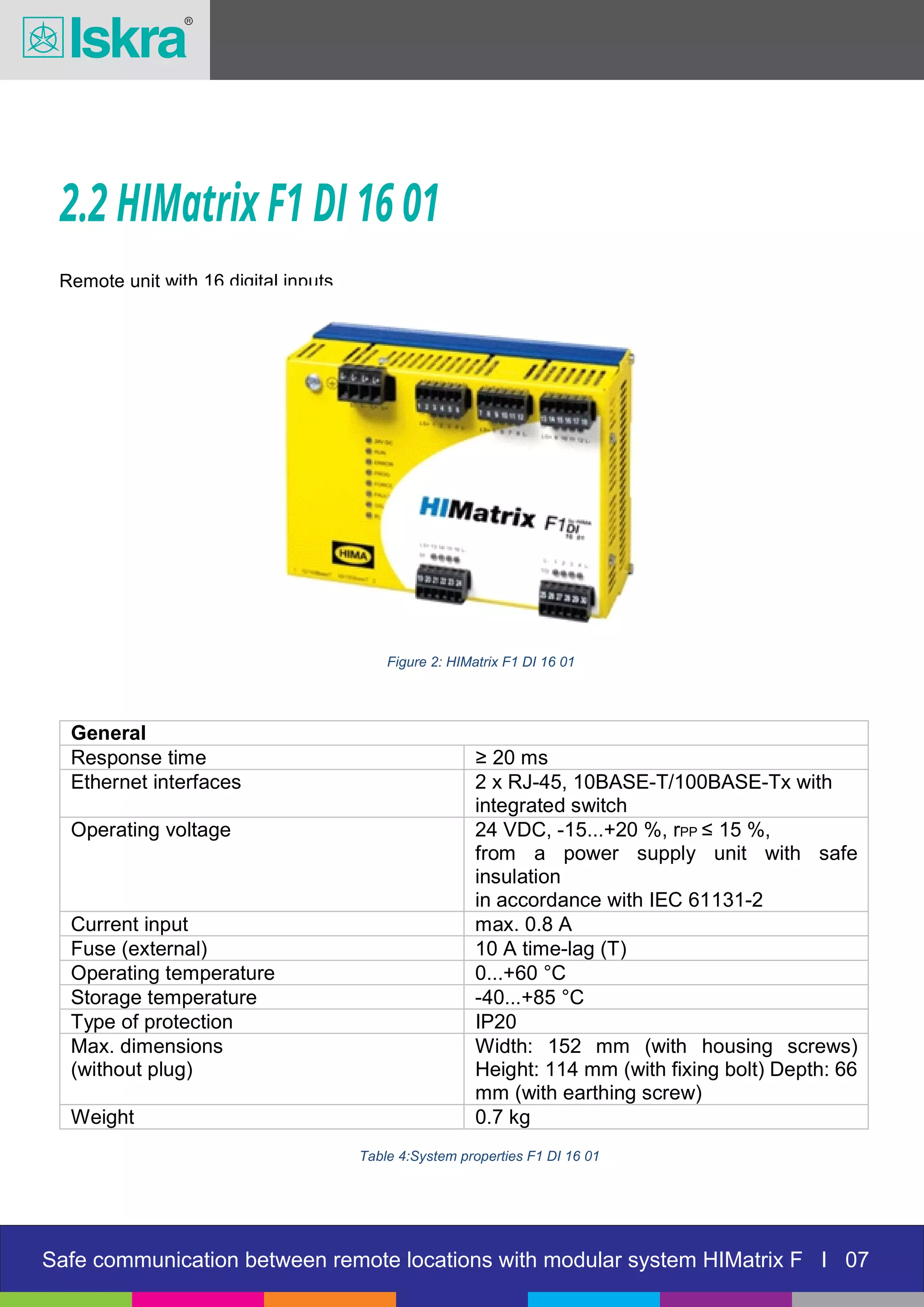 Safe communication between remote locations with modular system ...
