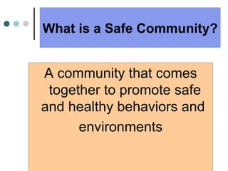 Safe communities | PPT