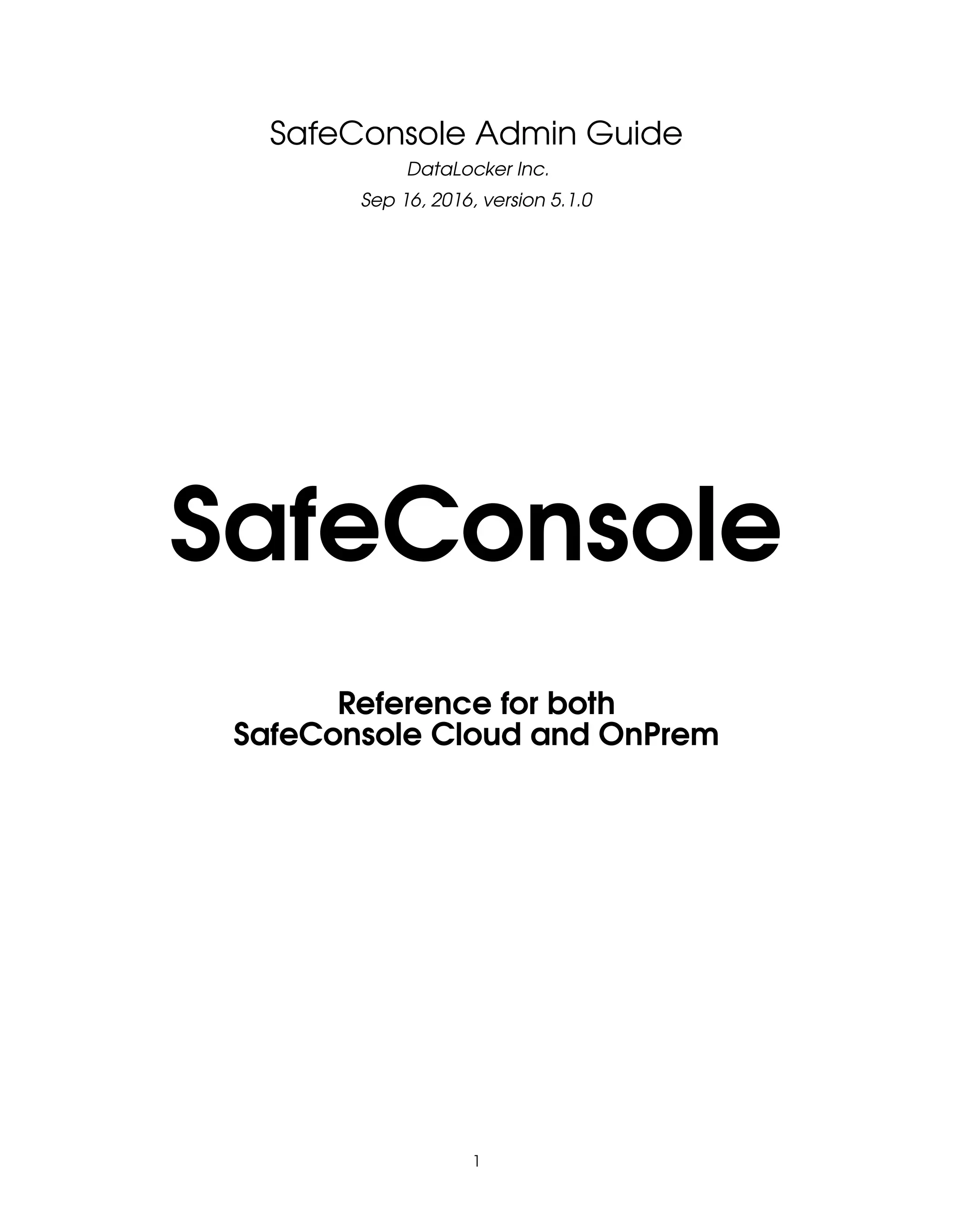 Safeconsole admin guide | PDF