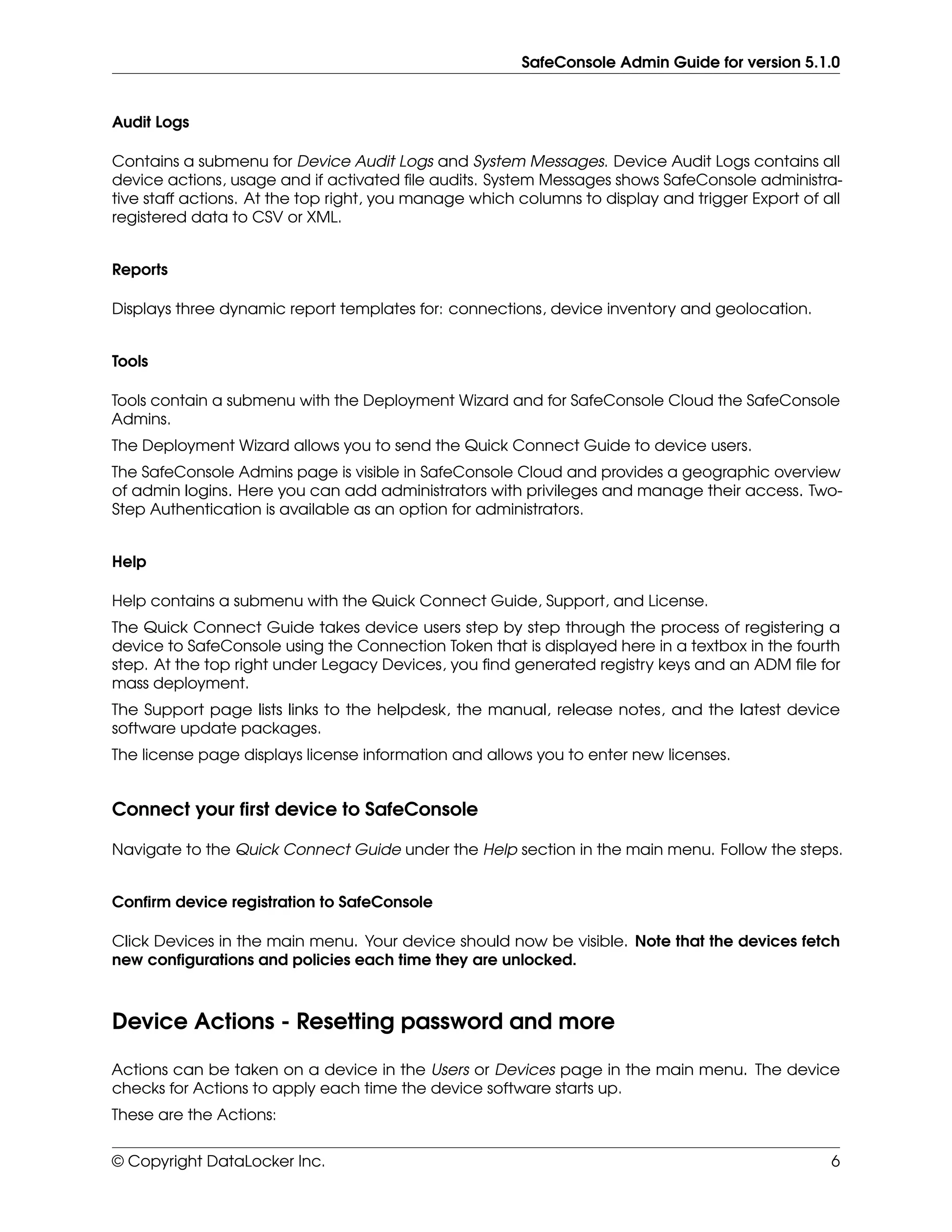Safeconsole admin guide | PDF