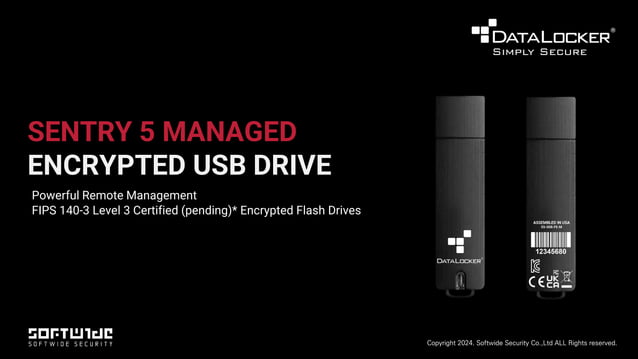 SafeConsole 관리 전용 암호화 보안 USB 'DataLocker Sentry5 Managed'_소개자료 | PDF