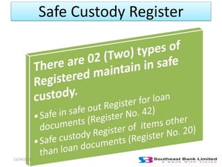 Safe custody final | PPTX