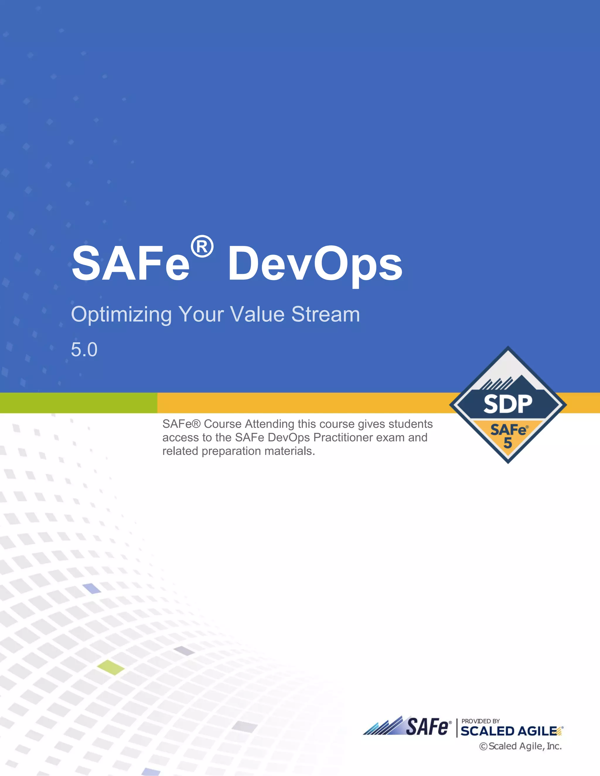 SAFe DevOps digital workbook (5.0) | PDF