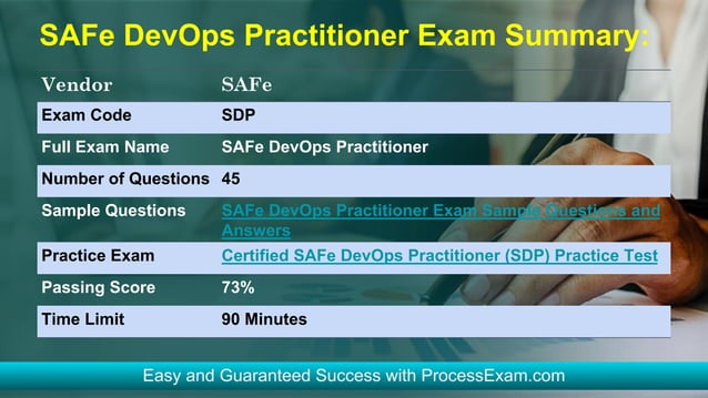 SAFe DevOps Practitioner (SDP) Exam | Start Your Preparation | PPT