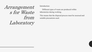 Safe disposable of waste from microbiology laboratory nandhu seminar | PPTX
