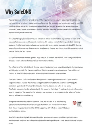 SafeDNS for Networking Hardware Manufacturers and Software Vendors | PDF