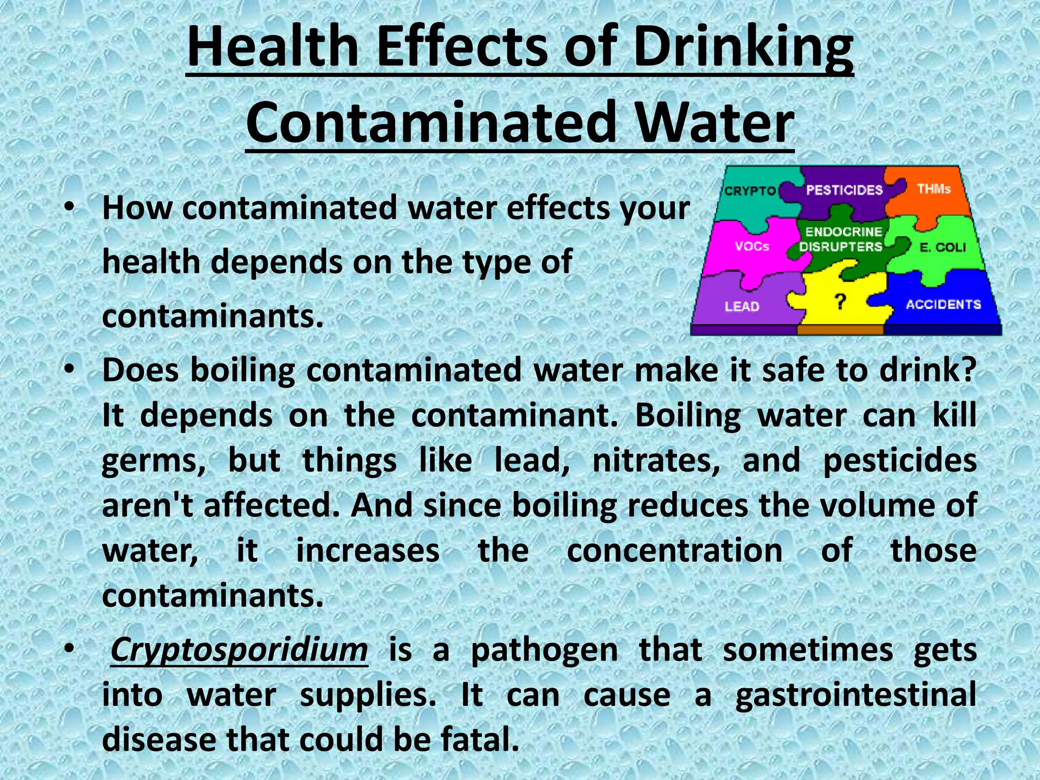 Safe drinking water | PPTX
