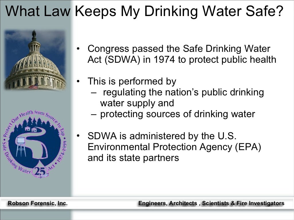 Safe Drinking Water Act How Safe is My Drinking Water