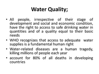 Safe drinking water and sanitation | PPTX