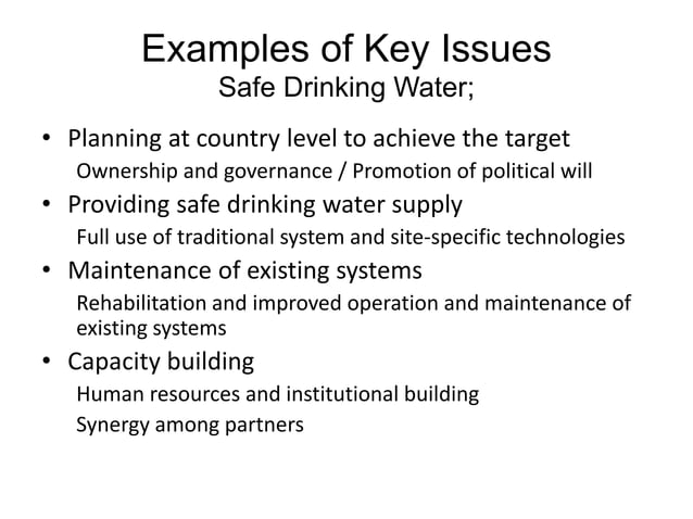 Safe drinking water and sanitation | PPTX