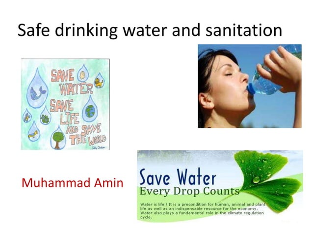 Safe drinking water and sanitation | PPT