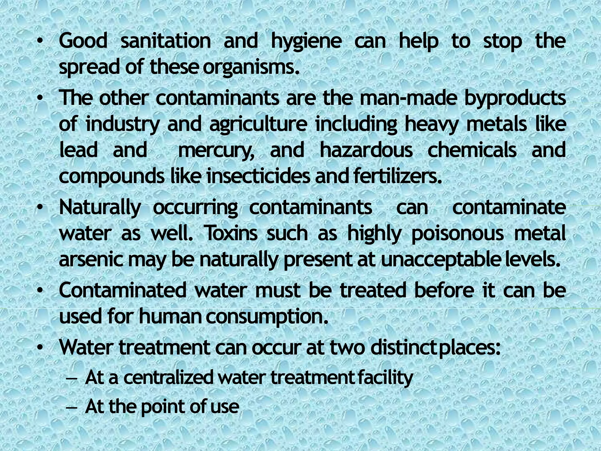 Safe Drinking Water ppt | PPTX