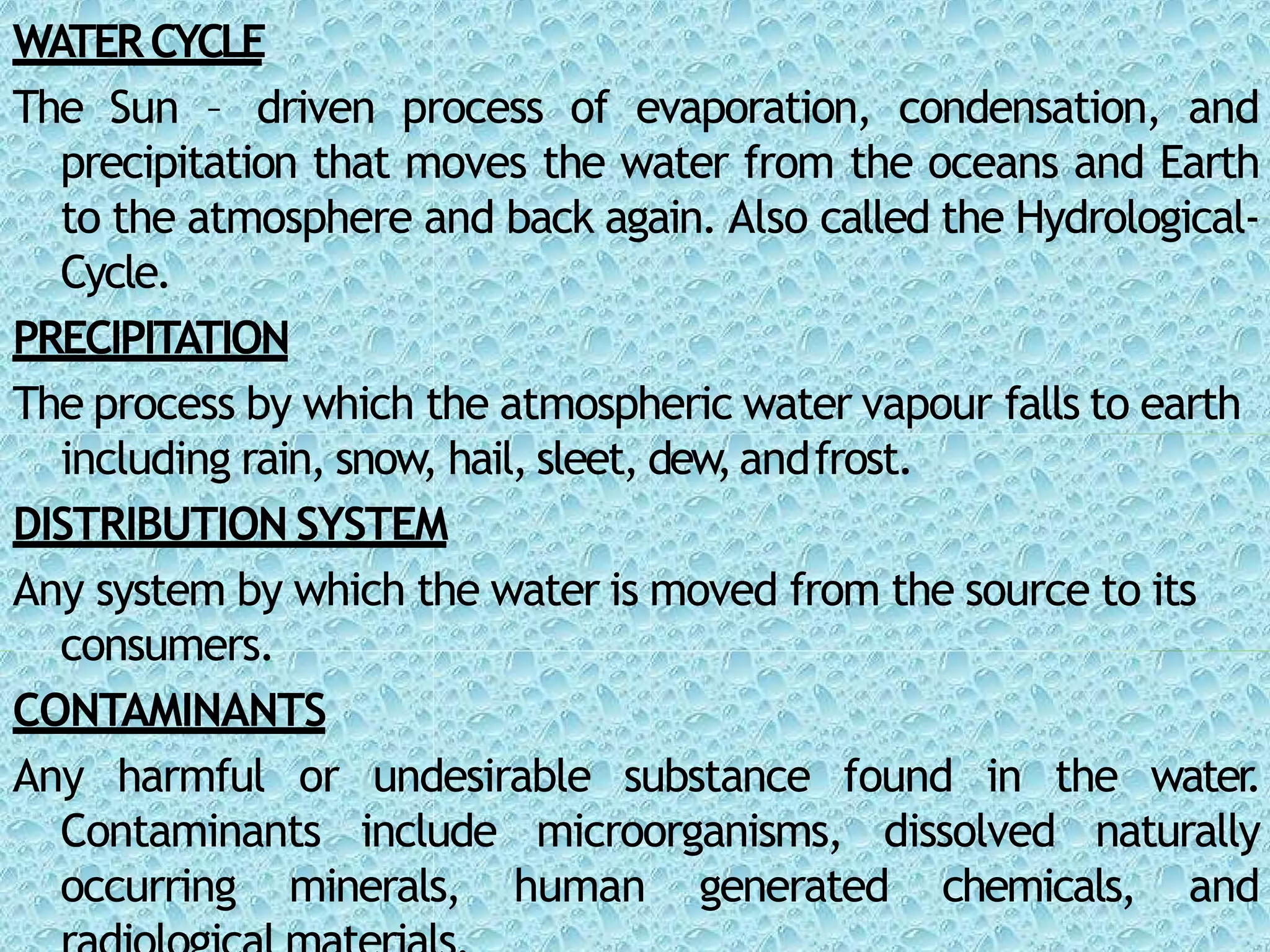 Safe Drinking Water ppt | PPTX