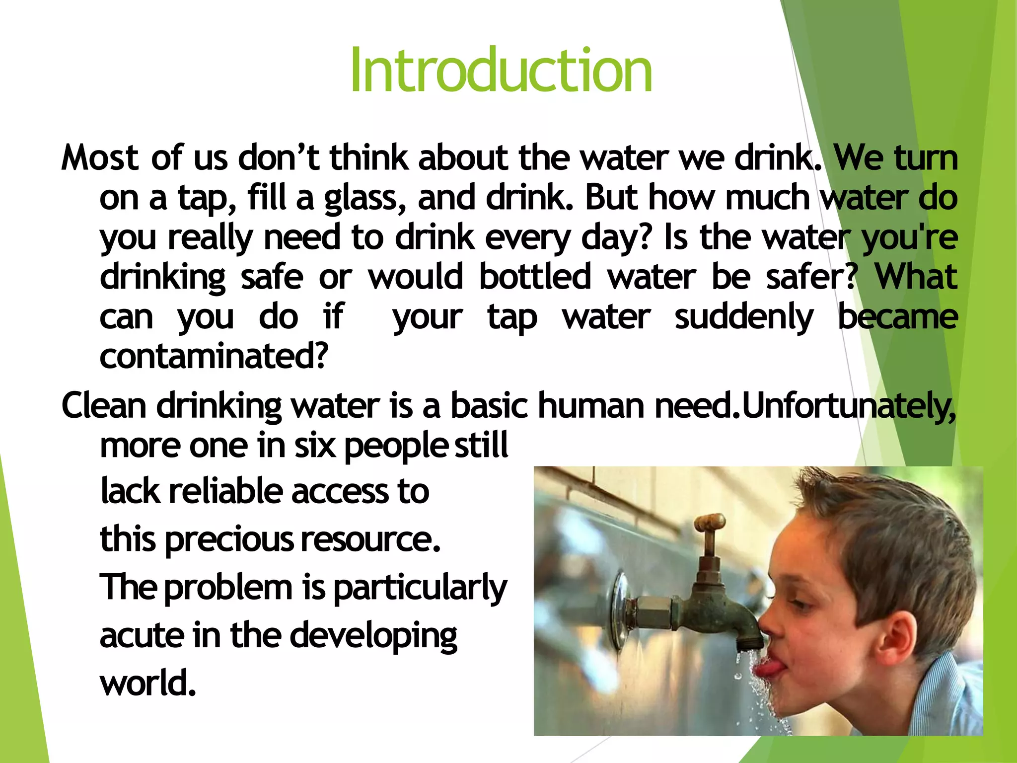 Safe Drinking Water ppt | PPTX