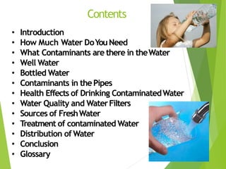 Safe Drinking Water ppt | PPTX