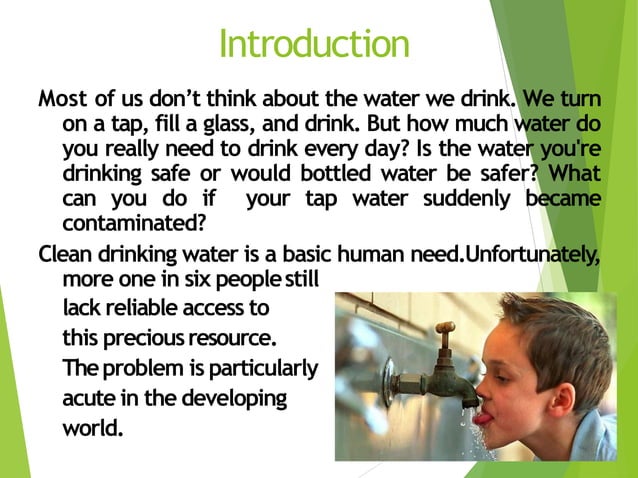 Safe Drinking Water ppt | PPTX