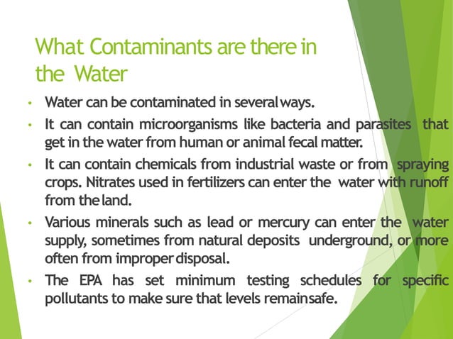 Safe Drinking Water ppt | PPTX