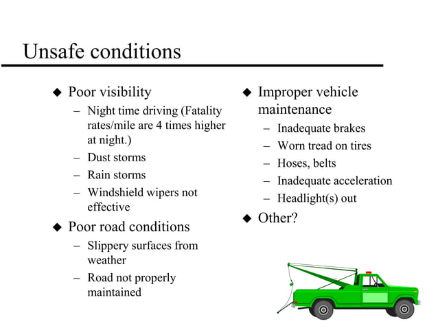 Safe Driving Training.ppt for driverds in oil refineries and ...