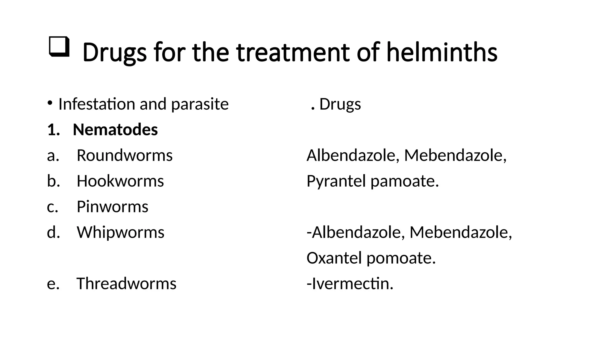 Introduction about anthelmintic drugs and it’s medication | PPTX