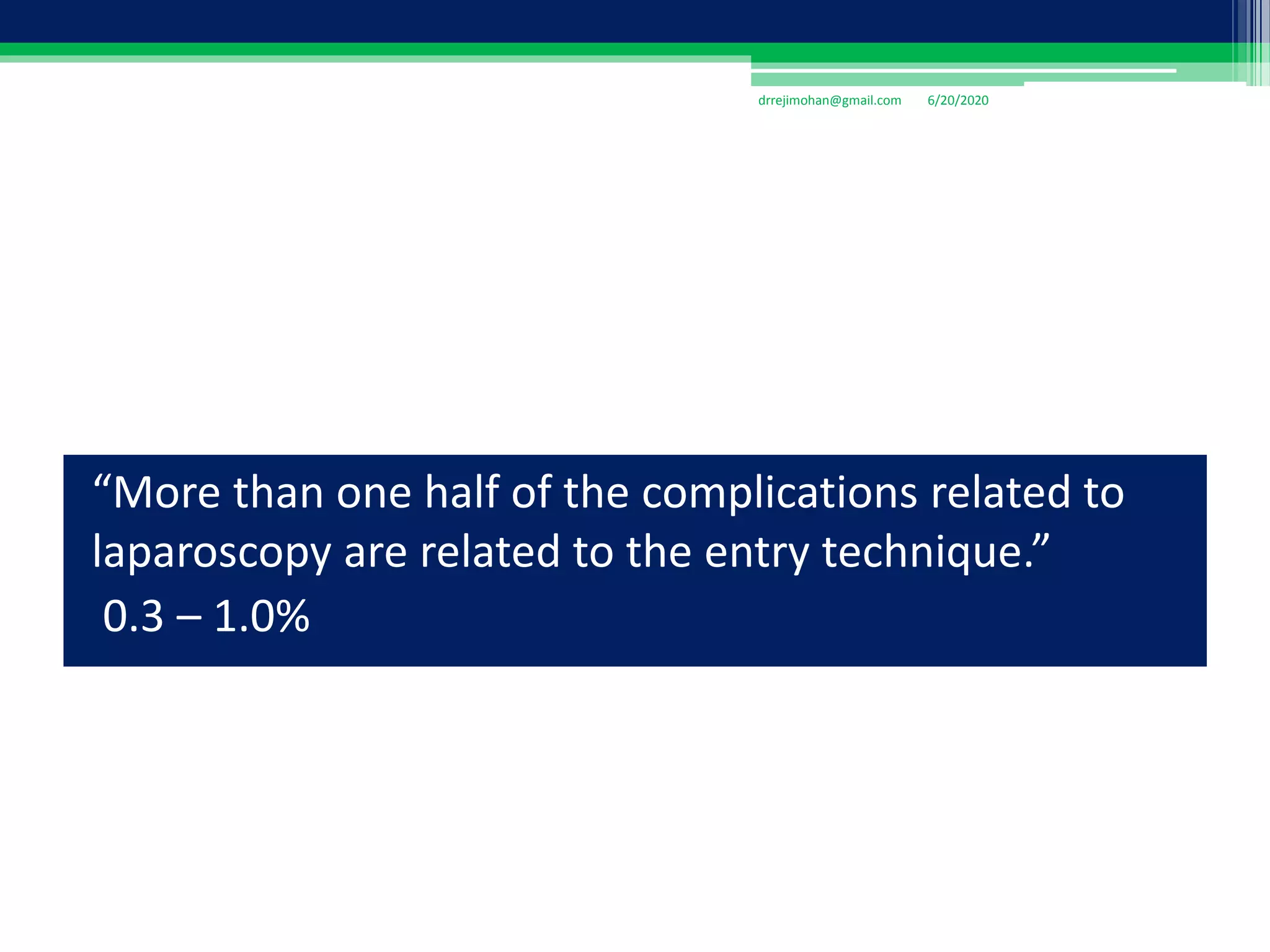 Safe entry in gyn endoscopy | PPT