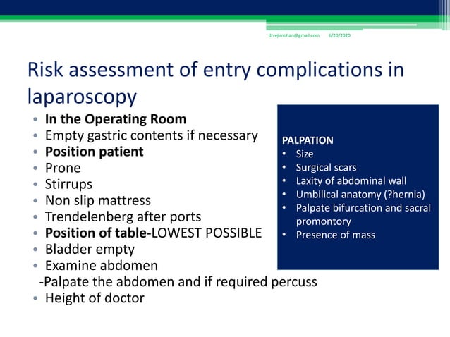 Safe entry in gyn endoscopy | PPT