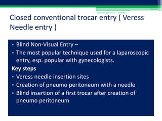 Safe entry in gyn endoscopy | PPTX