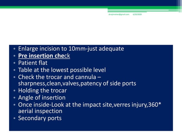 Safe entry in gyn endoscopy | PPT