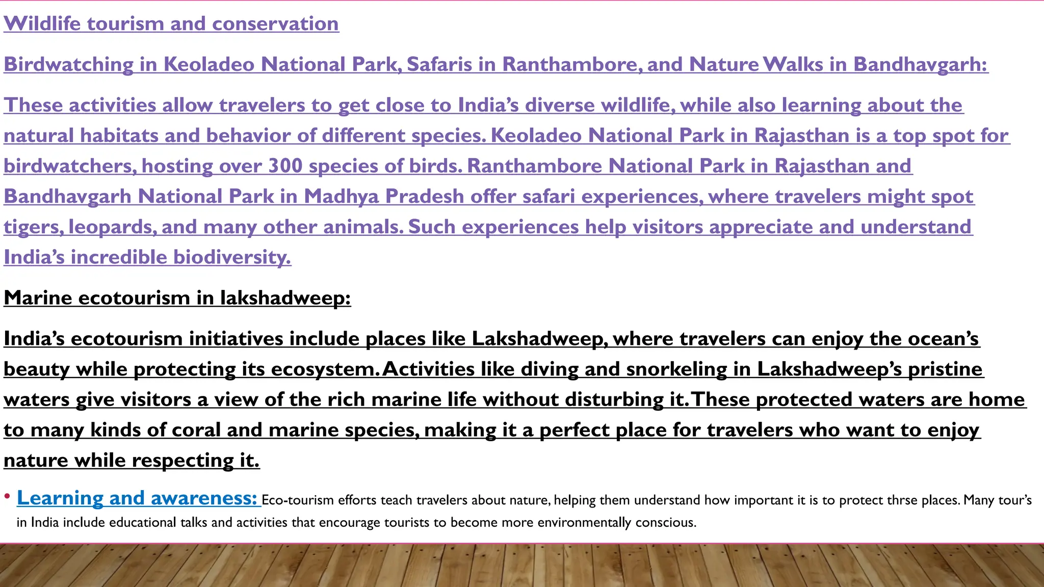 Ecosystem and biodiversity as attraction for traveles 2.pptx