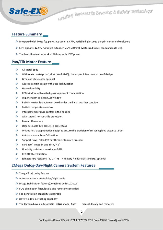 explosion proof PTZ camera | PDF