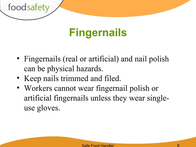 Safe food handlers | PPT | Infectious Diseases | Diseases and Conditions