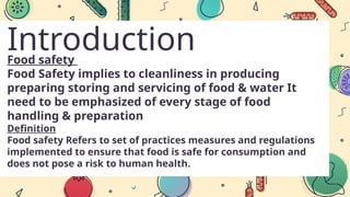 Safe food Handling B.sc Nursing 3rd Sem | PPTX