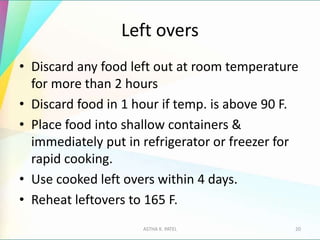 Safe Food Handling, Toxicity & Storage of food | PPTX
