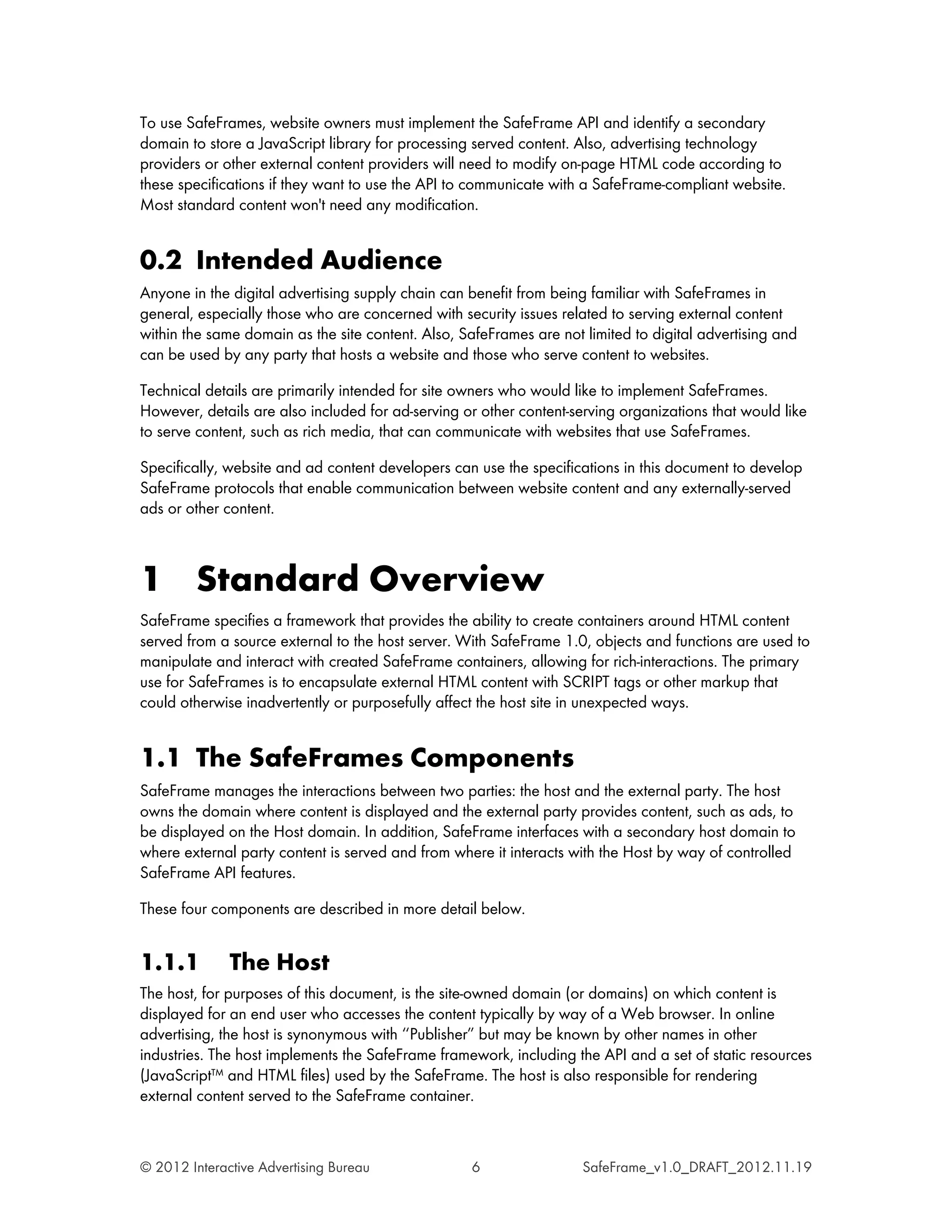 Safe frames 1.0 | PDF
