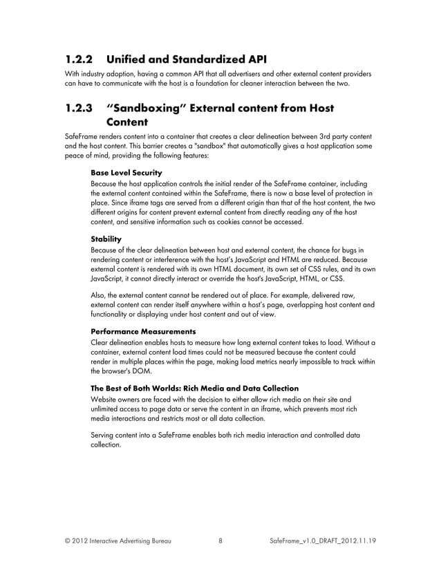 Safe frames 1.0 | PDF | Web Development | Internet