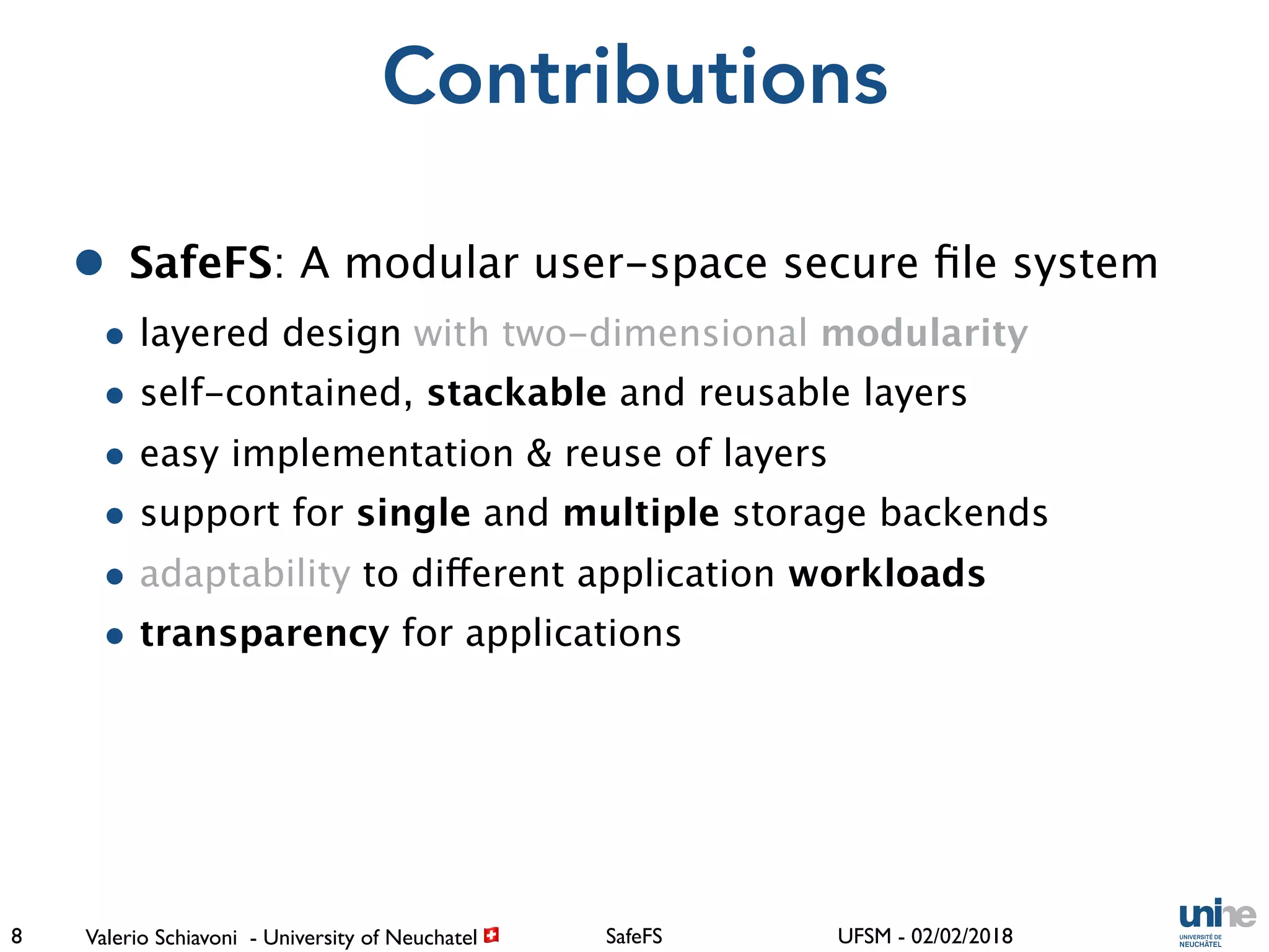SafeFS: A Modular Architecture for Secure User-Space File Systems (One FUSE to rule them all) | PPT