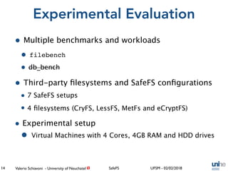 SafeFS: A Modular Architecture for Secure User-Space File Systems (One FUSE to rule them all) | PPT