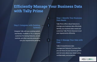 Tally Prime's Security Features: Safeguarding Your Business Data | PDF