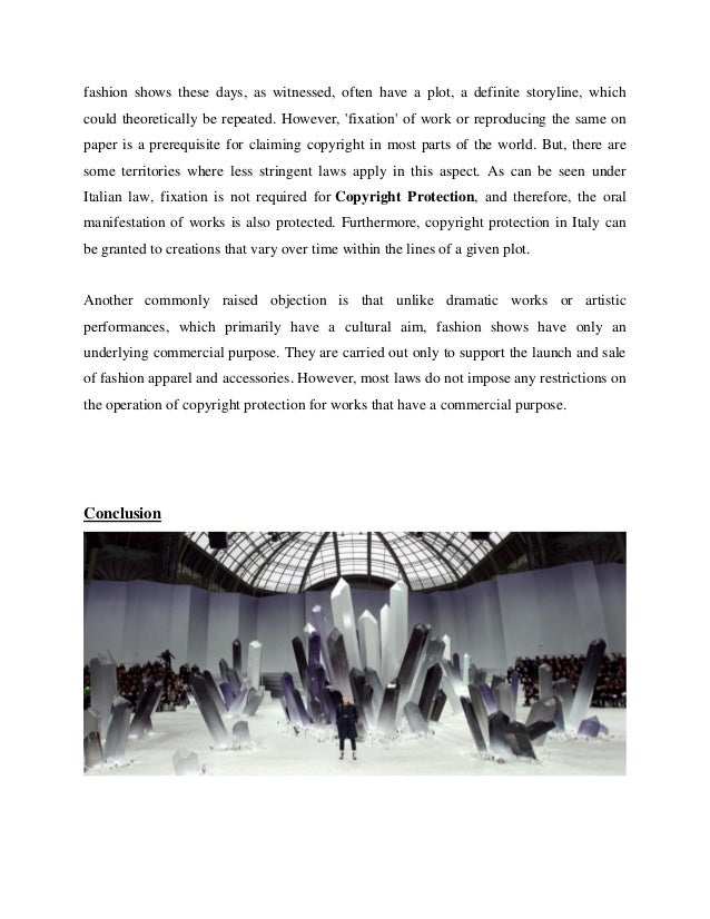 Safeguarding Fashion Shows: Copyright Laws on the Runway | PDF