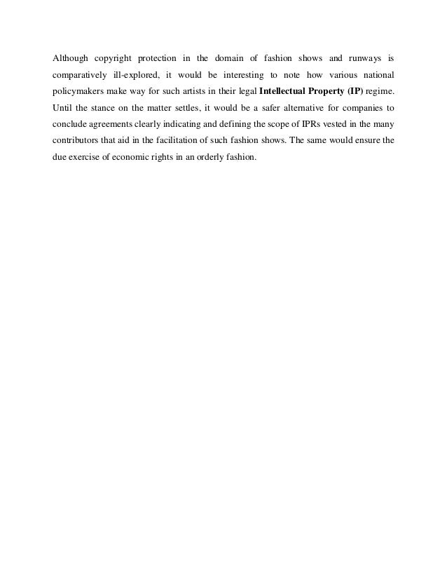 Safeguarding Fashion Shows: Copyright Laws on the Runway | PDF