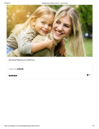 Safeguarding Children Level 3 - Course Gate | PDF