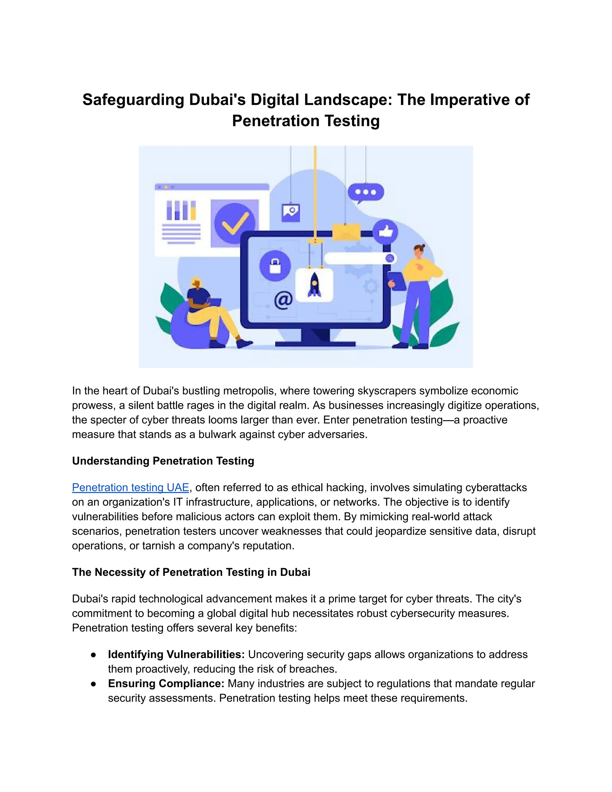 Safeguarding Dubais Digital Landscape The Imperative Of Penetration Testing Pdf